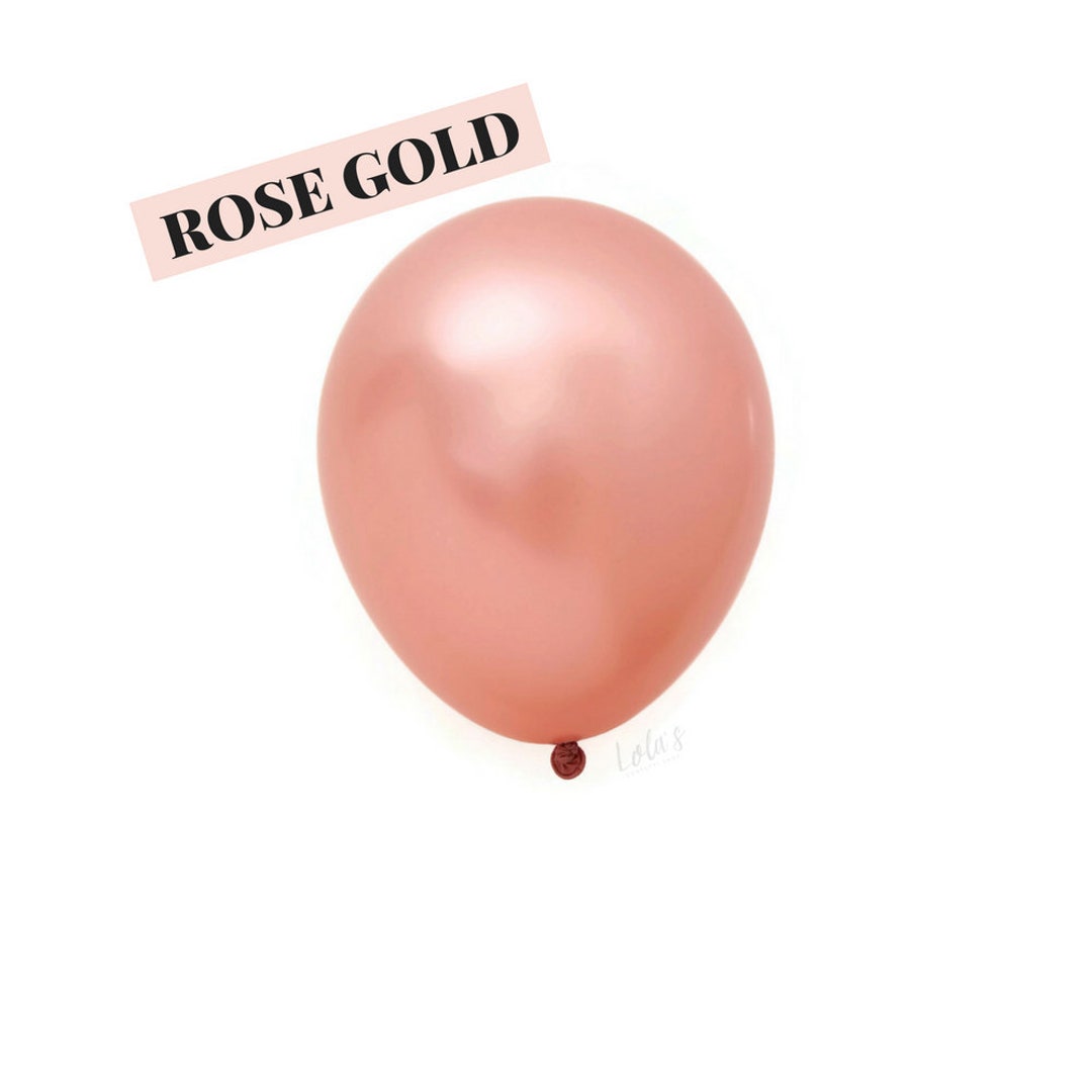 Rose Gold Metallic Balloons 11 Inch Solid Latex Balloons - Etsy