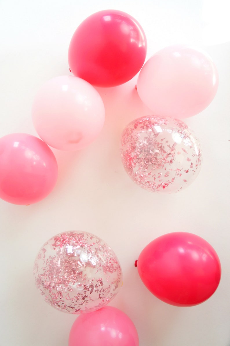 Pink Mini Balloon Bunch 12 Balloons 5 Inch Balloons With - Etsy