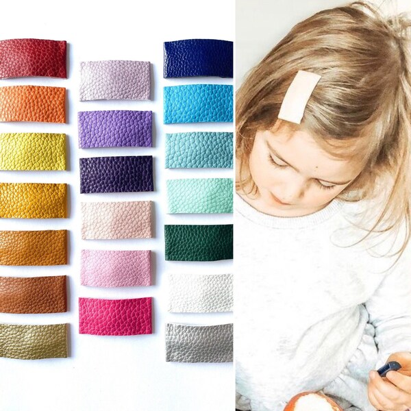 Leather Hair Clip - Etsy