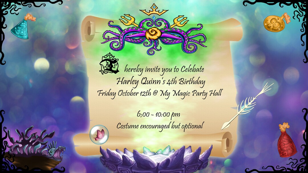 Ursula Birthday Invitation - Etsy