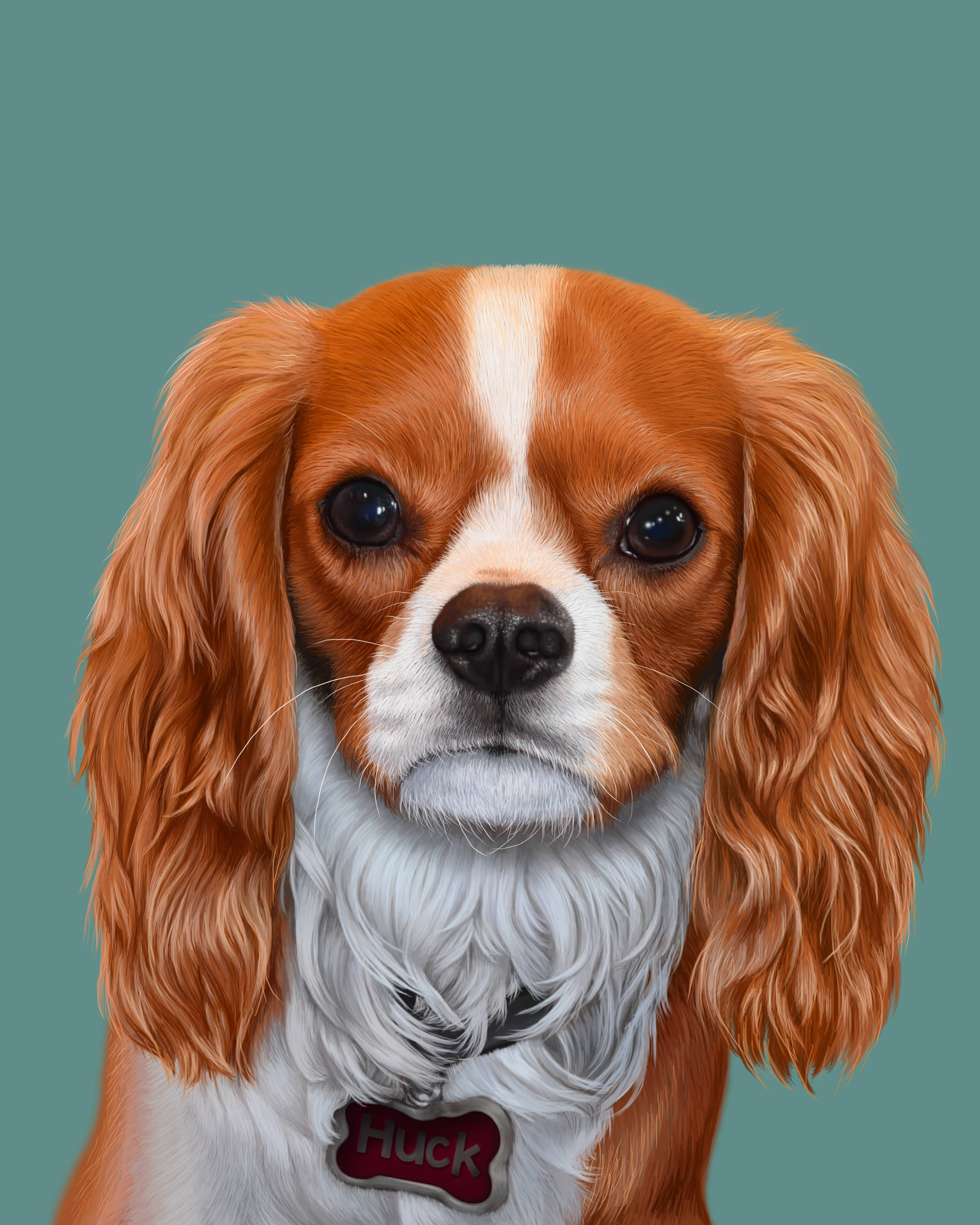 Custom Pet Portrait - Realistic Dog Art - Digital Print - Dog Portrait ...