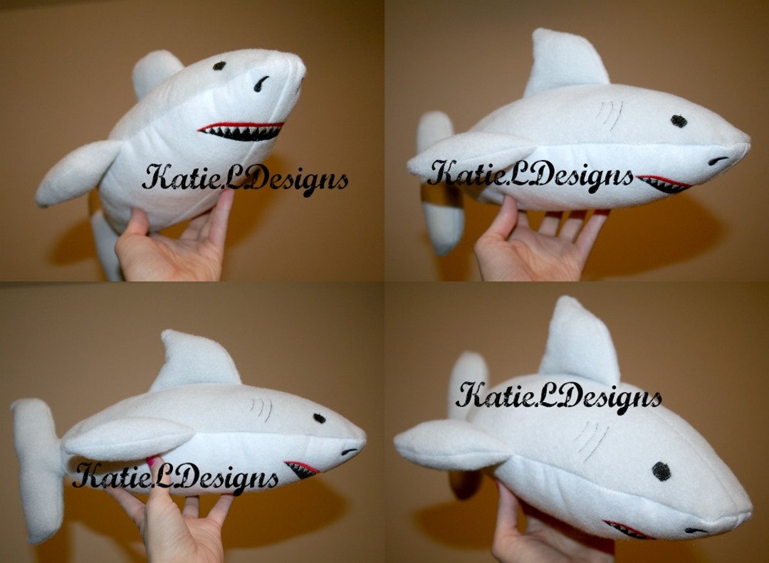 ITH Shark Stuffie DIGITAL DOWNLOAD Machine Embroidery Design Pattern ...