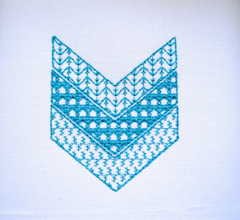 Chevron Machine Embroidery Design Pattern Instant Download 4x4 - Etsy