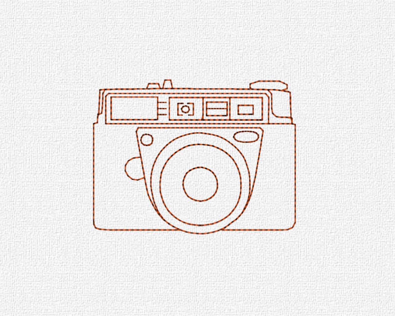 Vintage Camera Redwork Machine Embroidery Design Pattern Download 4x4 ...