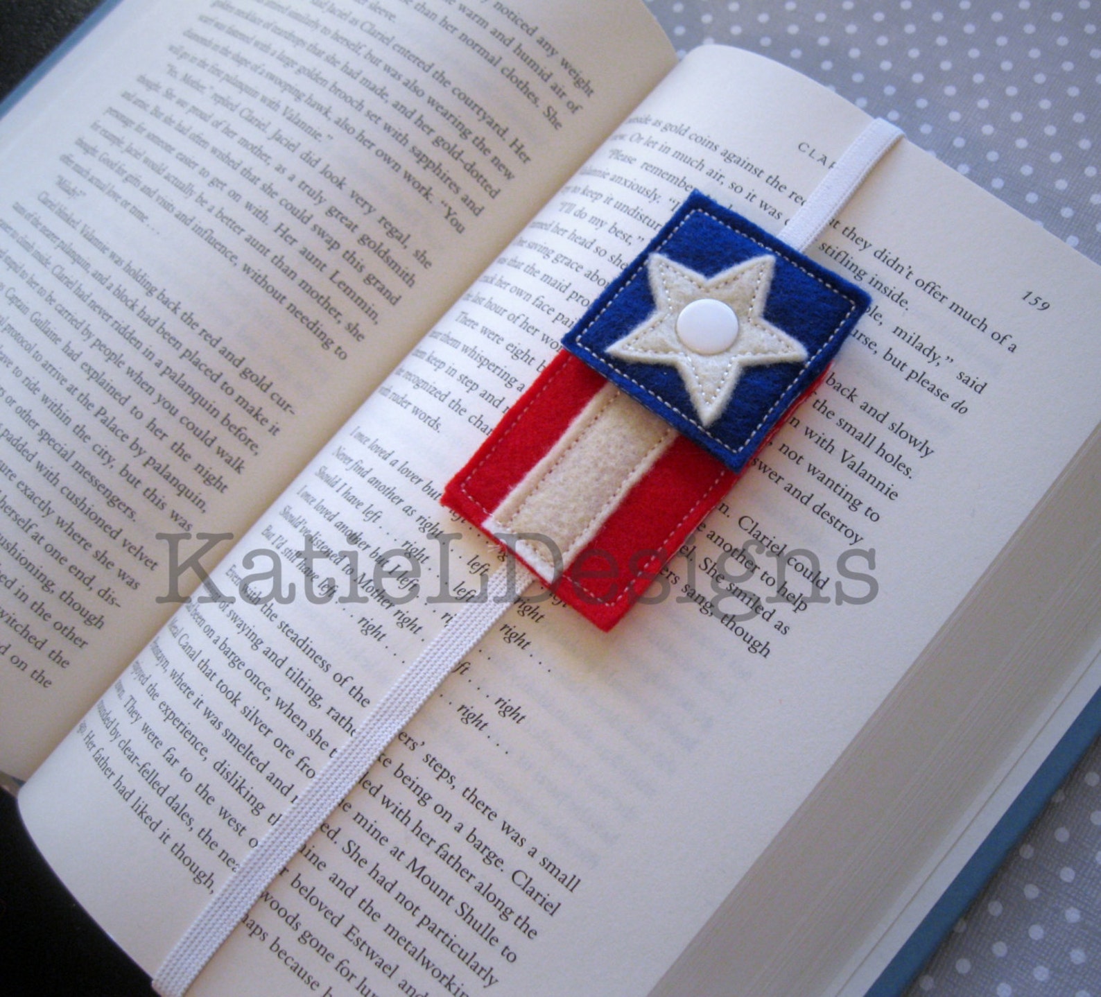 ITH American Flag Bookmark Elastic Machine Embroidery Design - Etsy