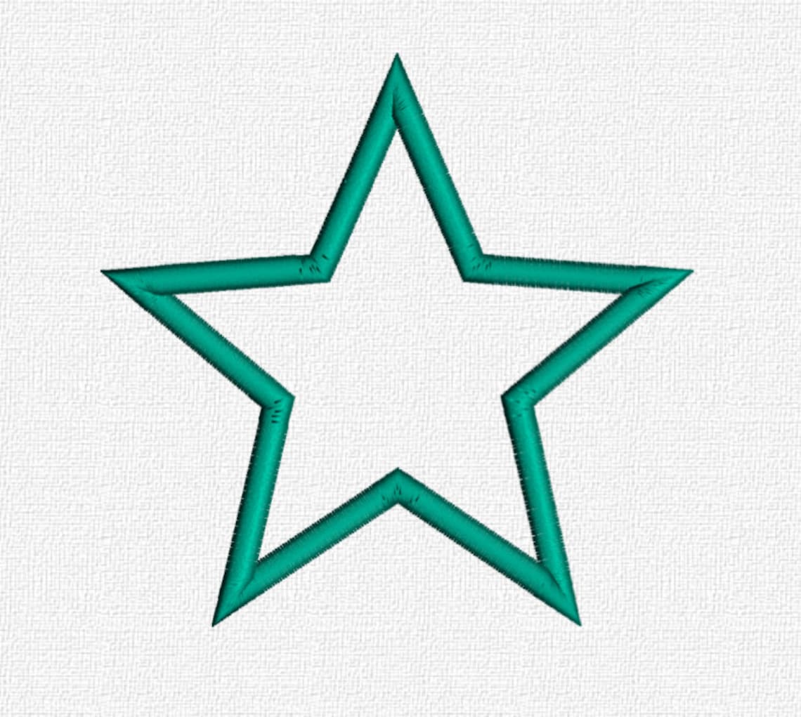 Star Applique Machine Embroidery Pattern Design Download 4x4 | Etsy