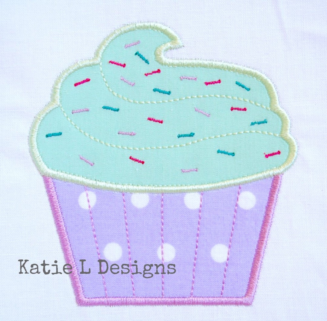 Cupcake Applique Machine Embroidery Design Pattern Download - Etsy