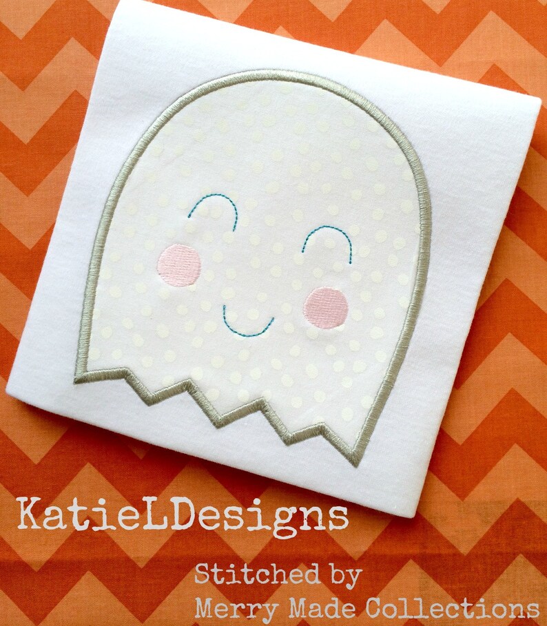 Ghost Applique Machine Embroidery Design Pattern Download 4x4 - Etsy