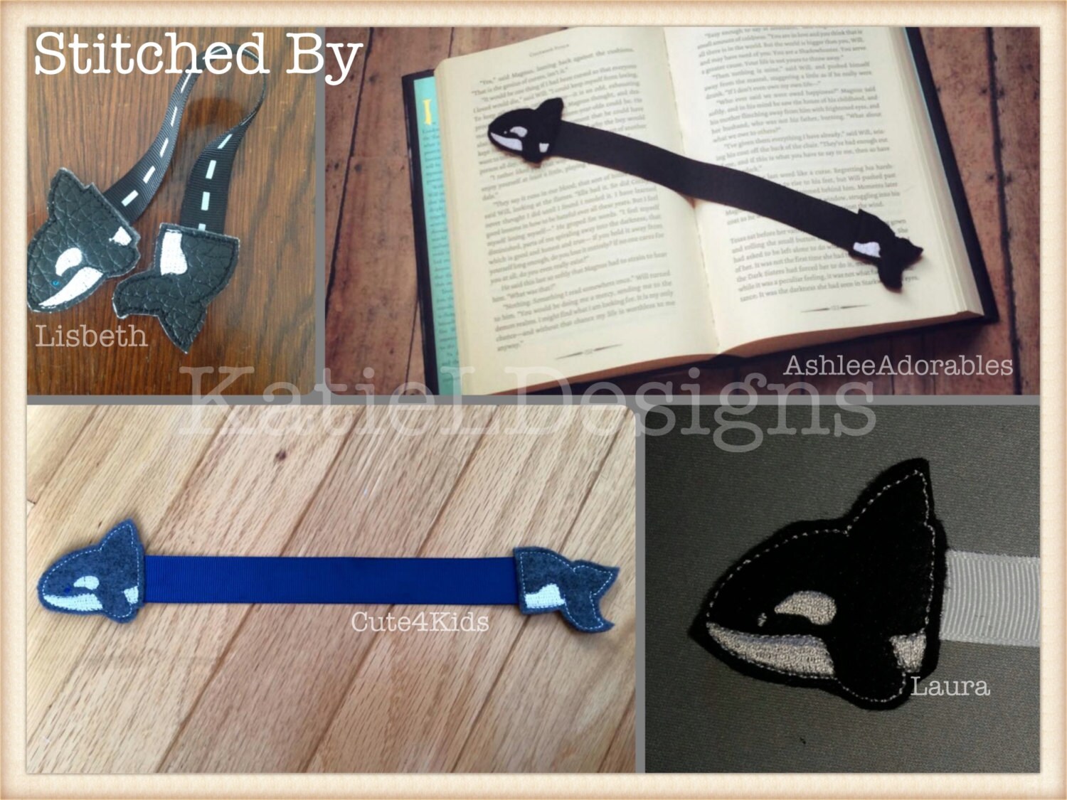 ITH Orca Bookmark Machine Embroidery Design Pattern Download - Etsy