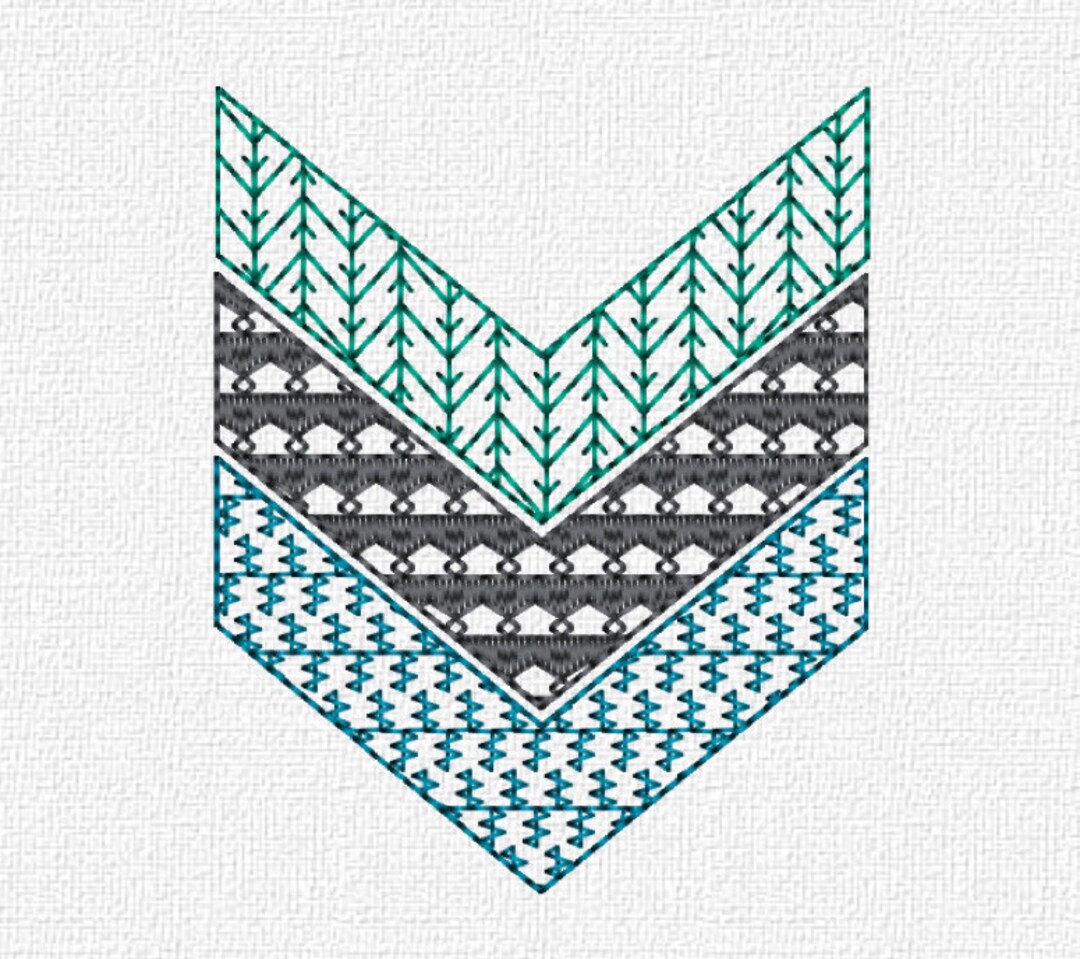 Chevron Machine Embroidery Design Pattern Instant Download 4x4 5x7 ...