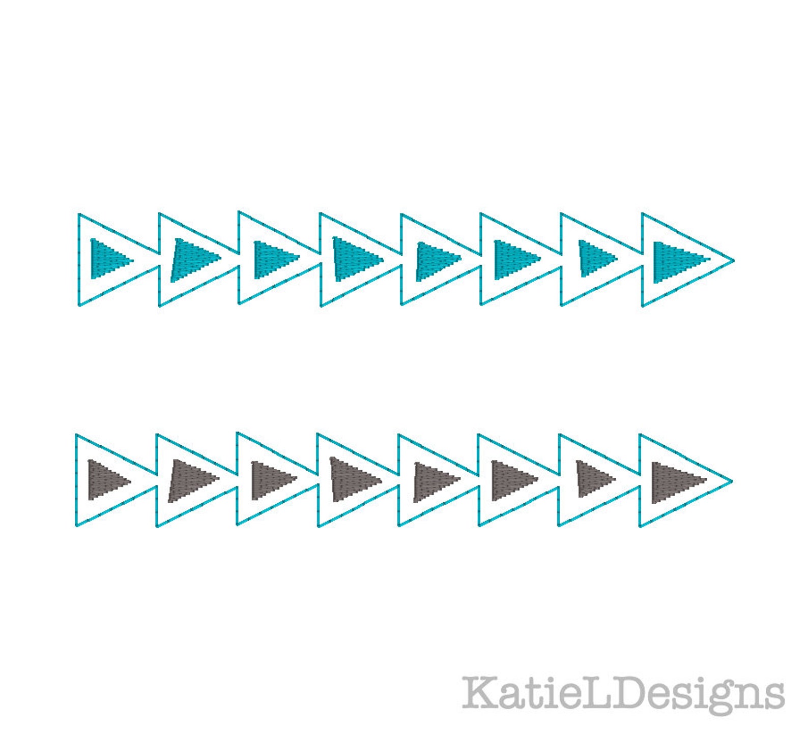 Triangle Border Embroidery Machine Design Download Pattern | Etsy