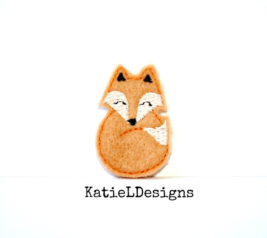 Fox Feltie Machine Embroidery Design Pattern Download 4x4 5x7 in the ...
