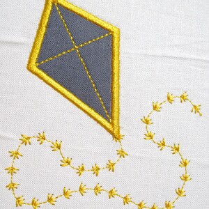 Kite Appliqué Machine Embroidery Design Pattern Download 4x4 Modern Fun ...