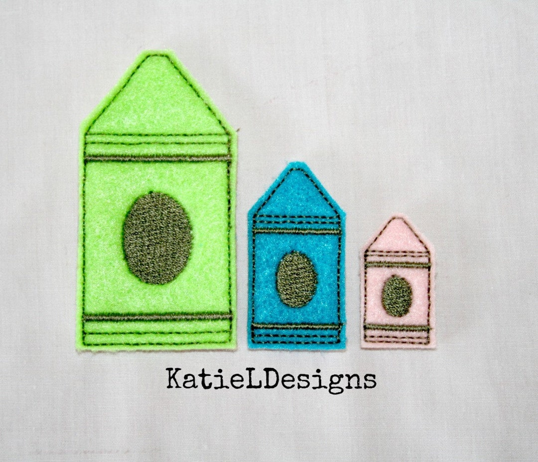 Crayon Felties Machine Embroidery Design Pattern Download 3 Sizes ITH ...