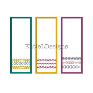 ITH Rectangle Bookmark Set Machine Embroidery Design Pattern Download ...