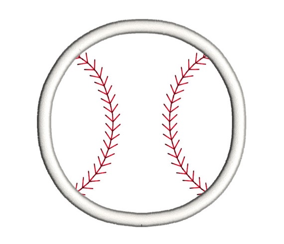 Baseball Applique Machine Embroidery Design Pattern Download | Etsy