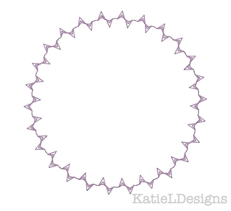 Round Triangles Border Machine Embroidery Design Pattern - Etsy