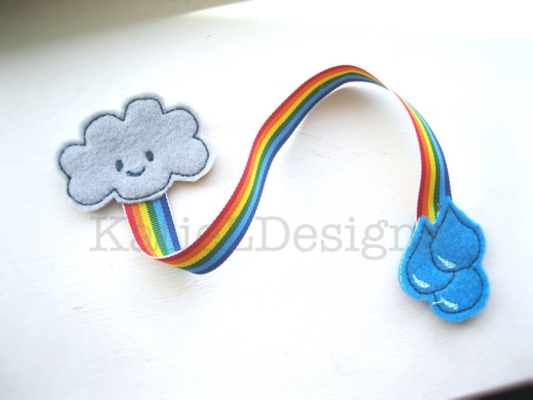 ITH Cloud and Rain Bookmark Machine Embroidery Design Pattern Download ...