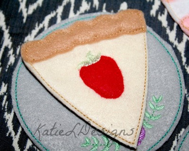 ITH Felt Desserts and Plate Set Machine Embroidery Design Pattern ...