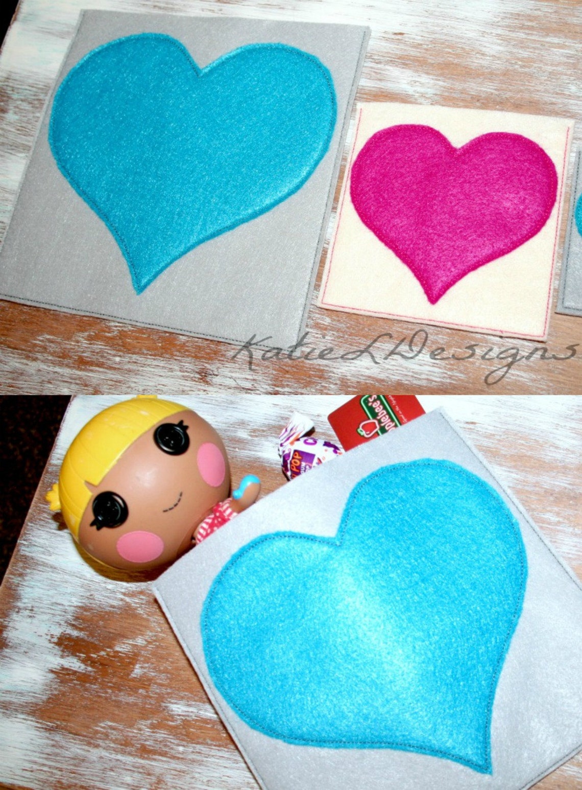 ITH Heart Bag Set Large Sizes Machine Embroidery Design Pattern ...