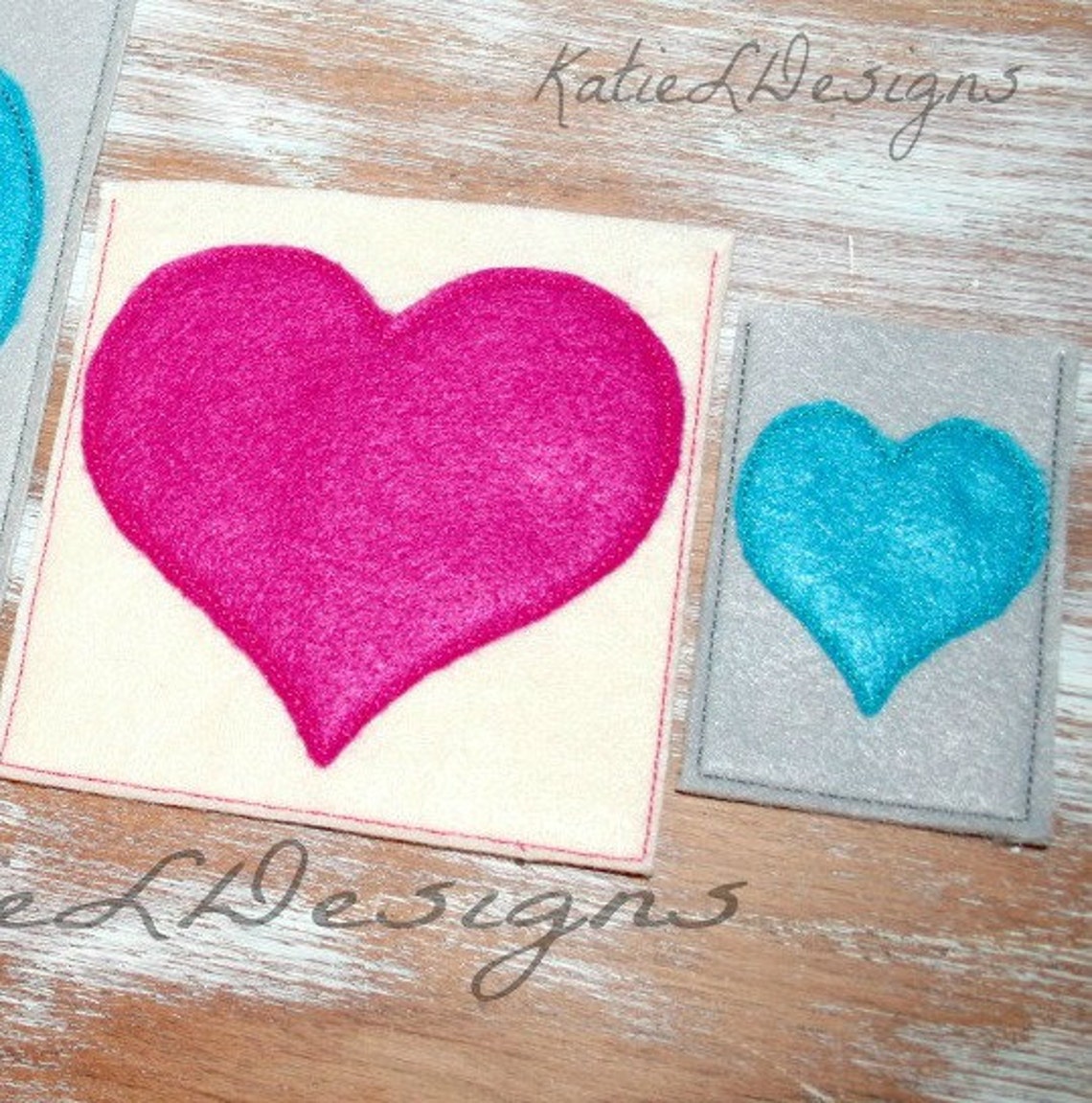 ITH Heart Bag Set Small Sizes Machine Embroidery Design Pattern ...