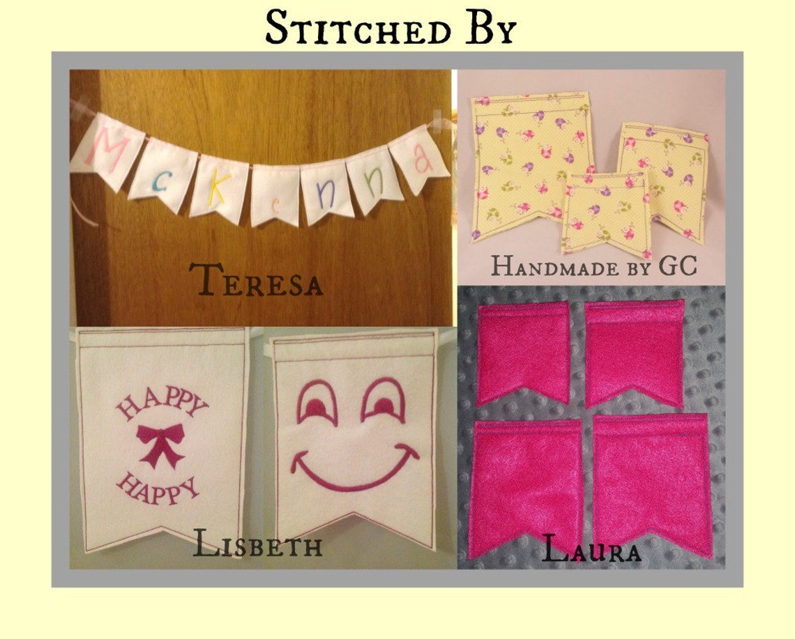 In the Hoop Easy Banner Set Machine Embroidery Design Pattern Download ...