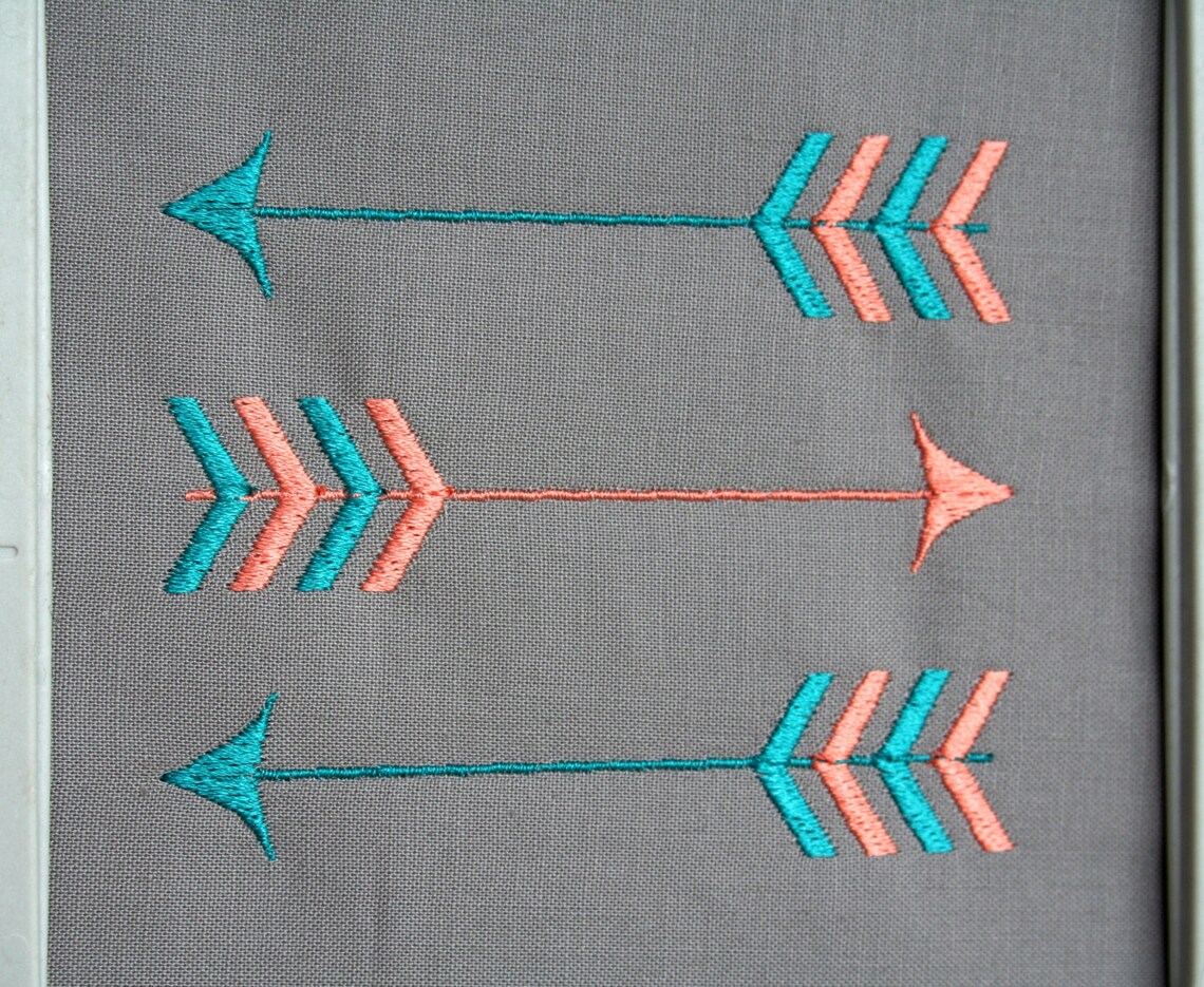 Arrow Machine Embroidery Pattern Design Download 4x4 5x7 6x10 Modern ...