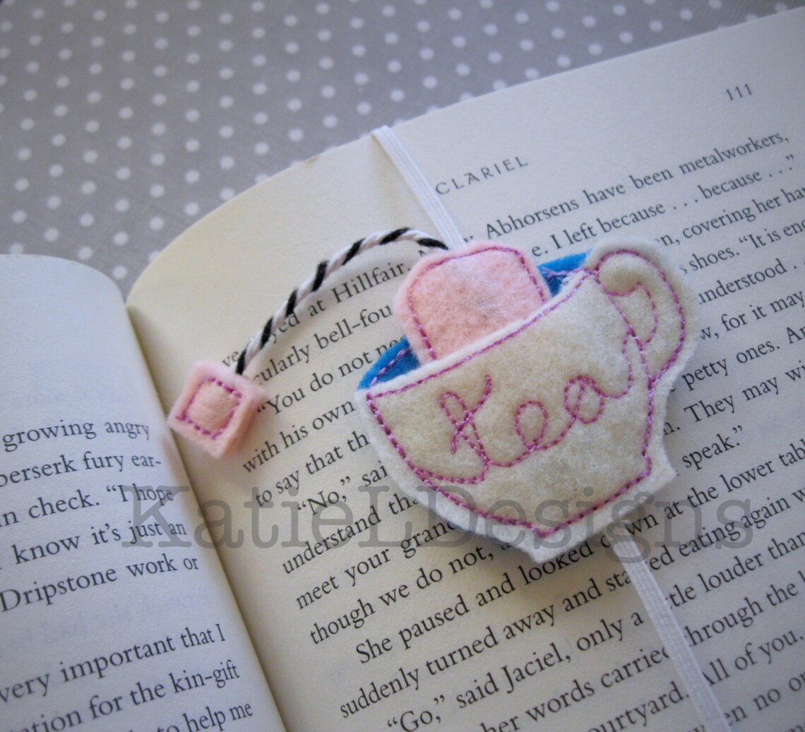 ITH Tea Cup Bookmark Embroidery Machine Design in the Hoop Tea - Etsy UK