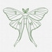 Luna Moth Redwork Machine Embroidery Pattern Design Digital | Etsy