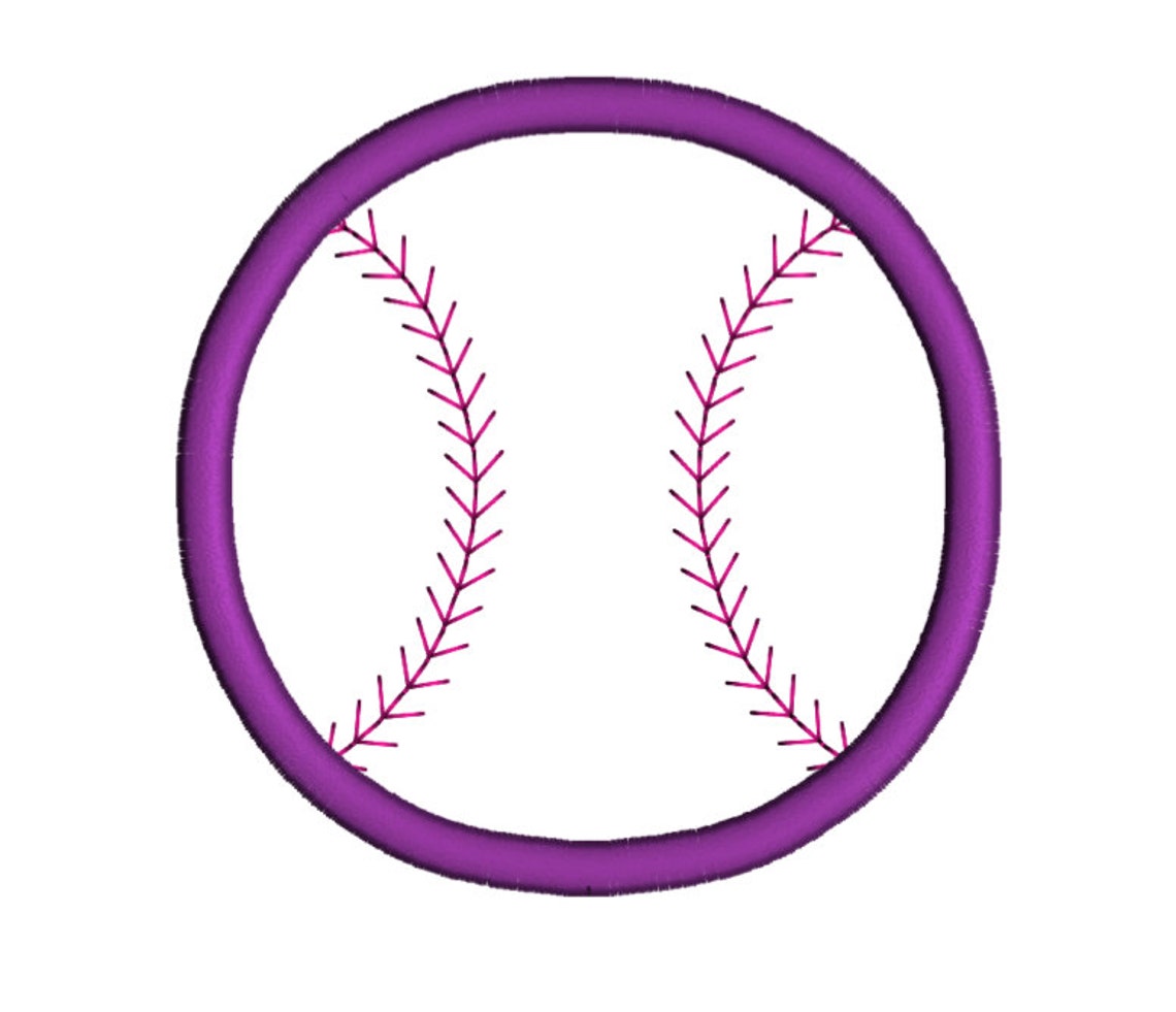 Baseball Applique Machine Embroidery Design Pattern Download - Etsy