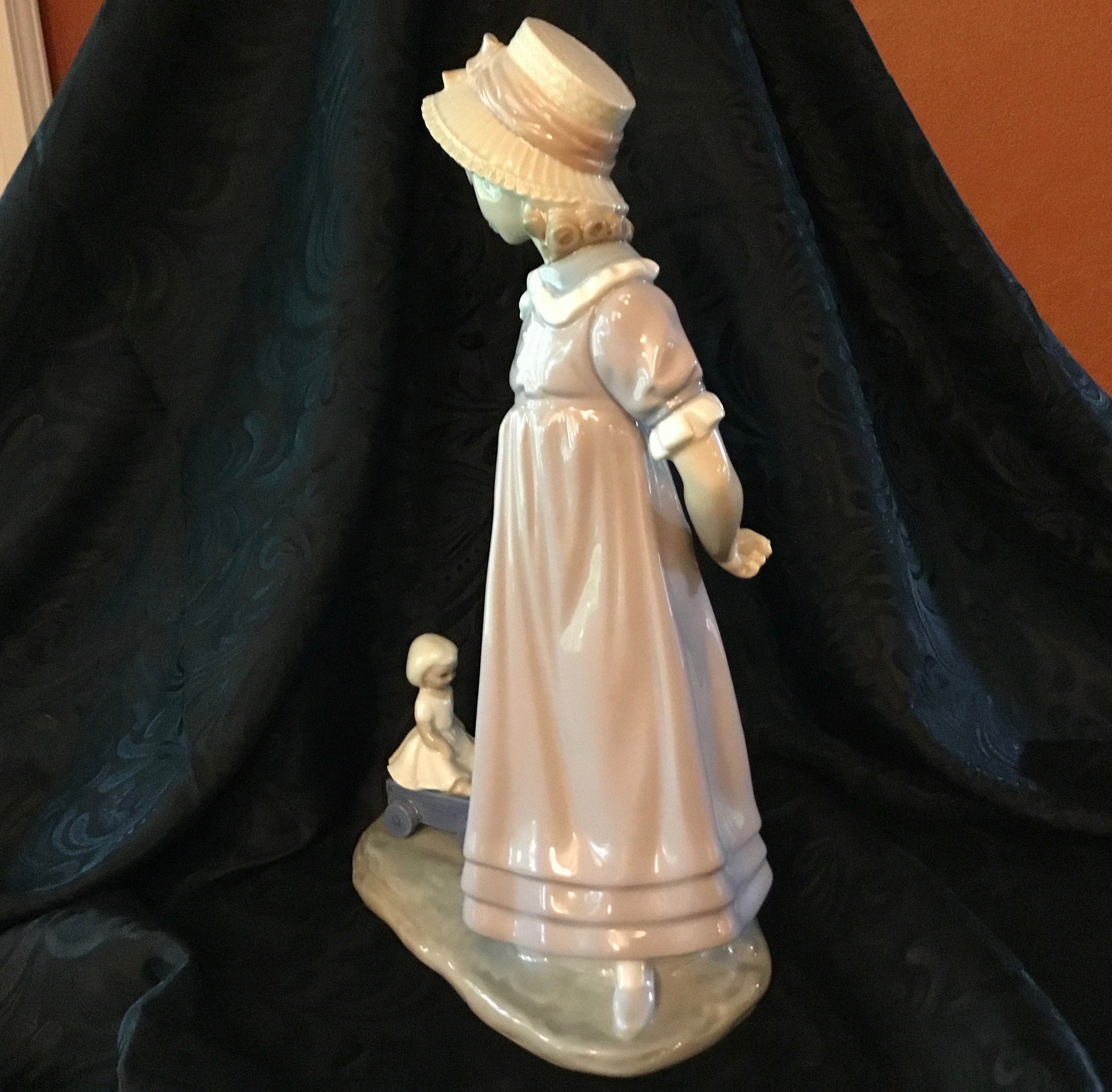 Vintage Lladro Porcelain "pulling Dolls Carriage" #5044 - Handmade in ...
