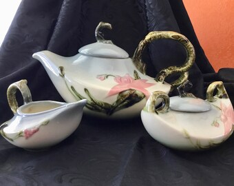 Vintage Hull Art Pottery Aladdin Style woodland Pattern Tea Set W26 ...
