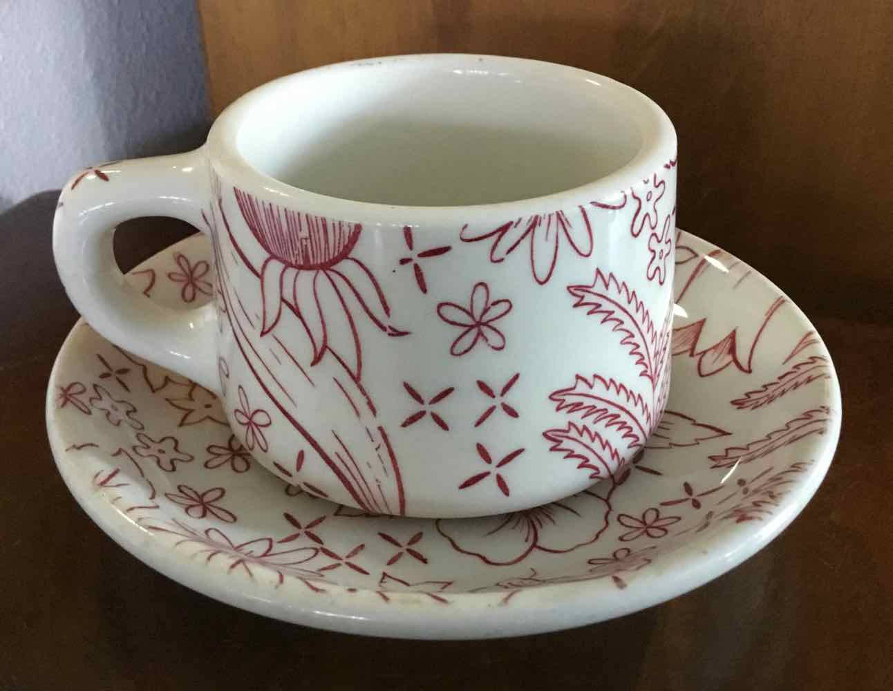 Vintage Wallace China Company Floral Pattern Coffee Cup and | Etsy