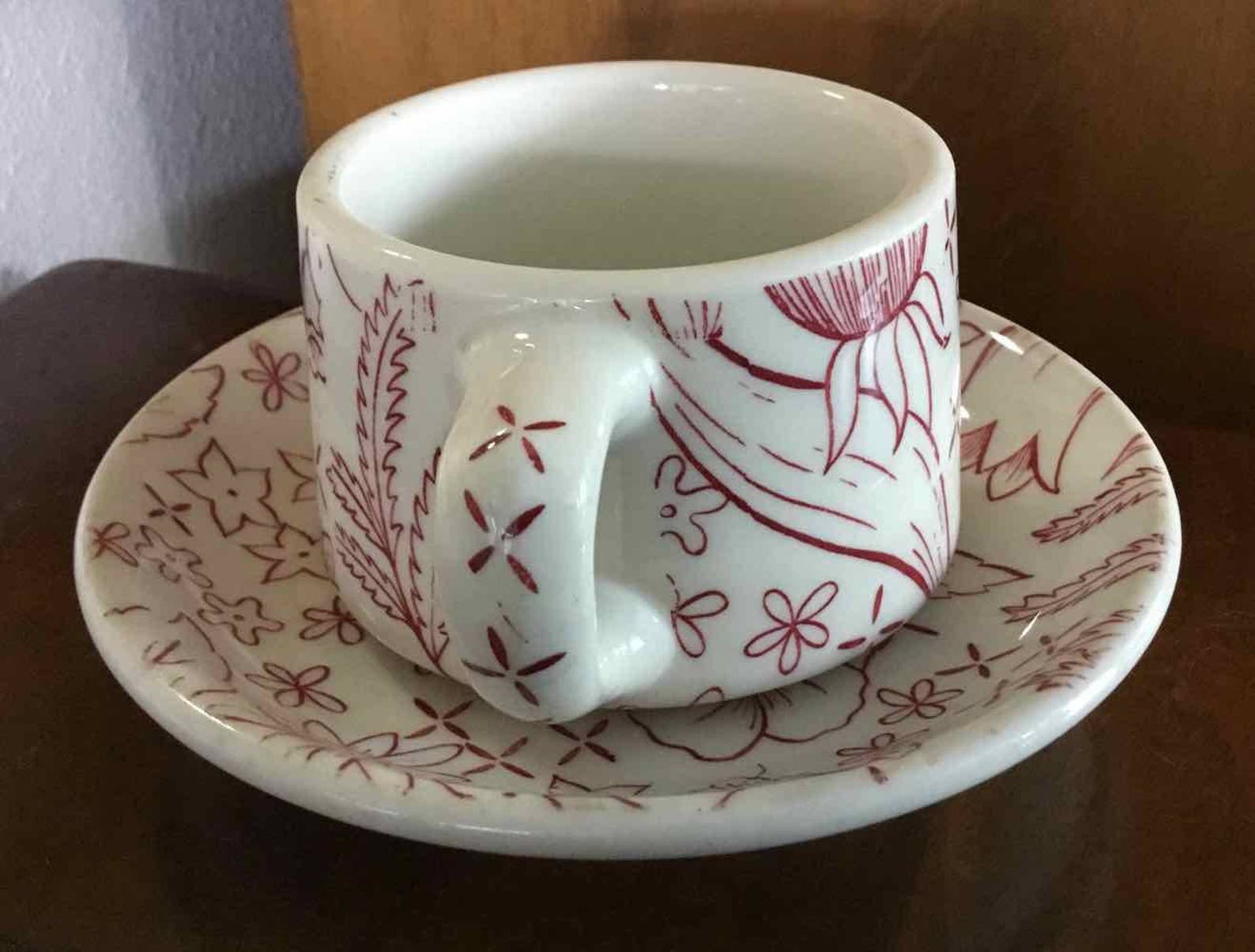 Vintage Wallace China Company Floral Pattern Coffee Cup and | Etsy