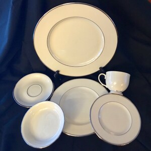 Vintage Lenox Bone China "presidential Montclair Platinum" Pattern Six ...