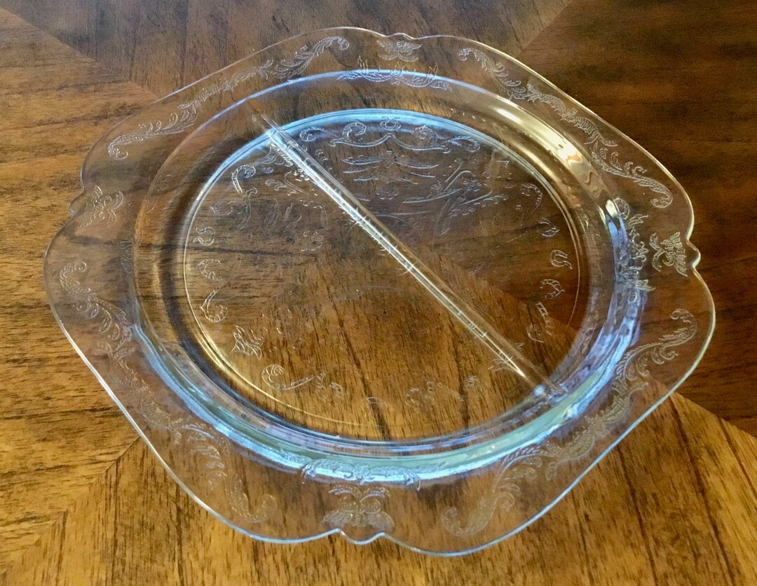 Vintage Federal Glass Company "madrid Pattern" Clear Glass 10.25 ...