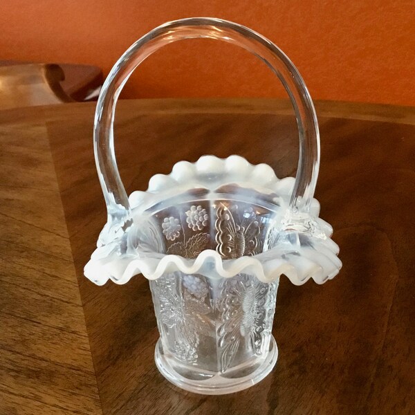 Fenton Glass Basket - Etsy