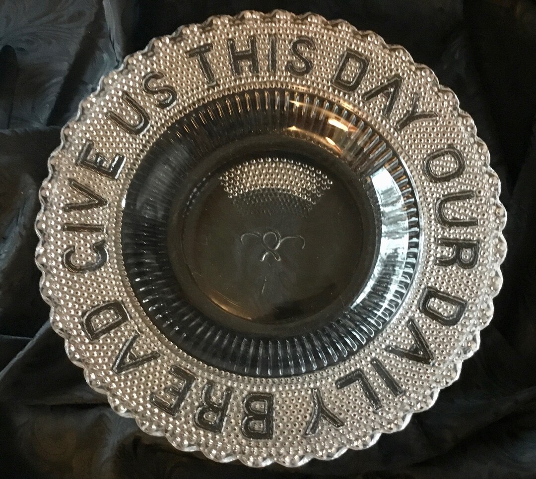 Vintage Old Sturbridge Village Glass Collector Plate/bowl "give Us This ...