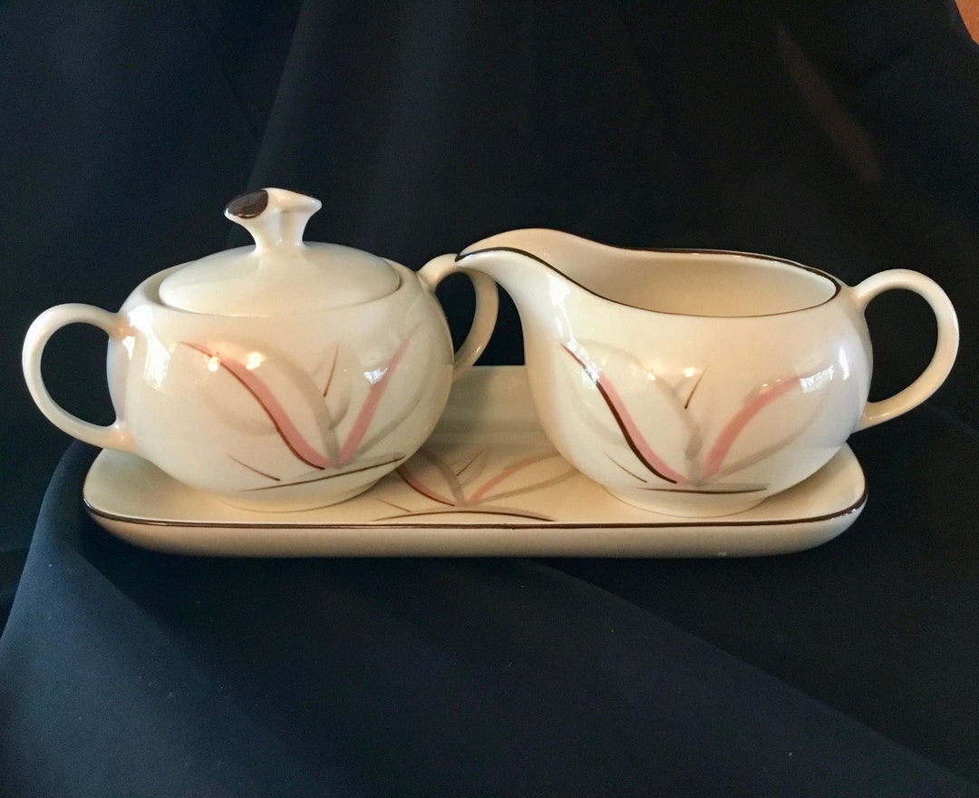 Vintage Winfield Pottery Company "dragon Flower" Sugar Bowl With Lid ...