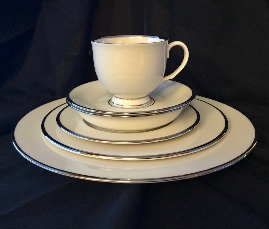 Vintage Lenox Bone China "presidential Montclair Platinum" Pattern Six ...