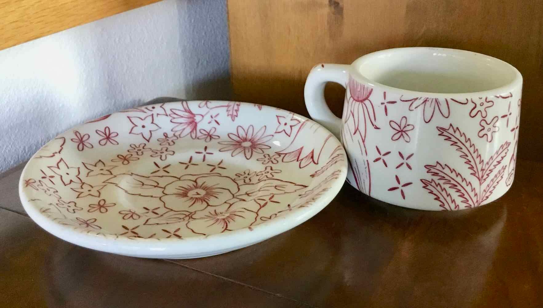Vintage Wallace China Company Floral Pattern Coffee Cup and | Etsy