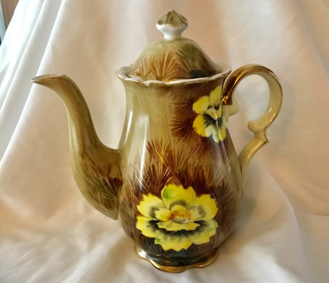 Vintage SAJI Company "wild Cactus" Fancy China Hand Painted Porcelain ...