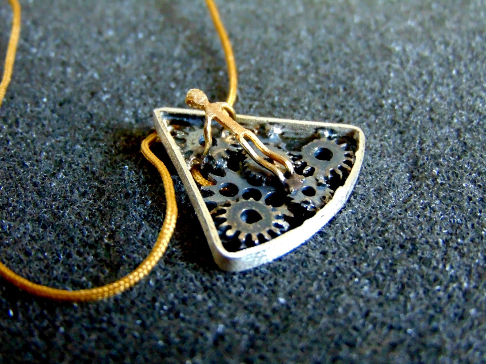 Beautiful Sterling Silver Oxidized Silver and Gold Plated - Etsy
