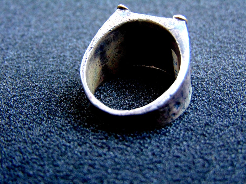 Greek Warrior Ring Mens Black Onyx Ring Men Rustic Ring | Etsy