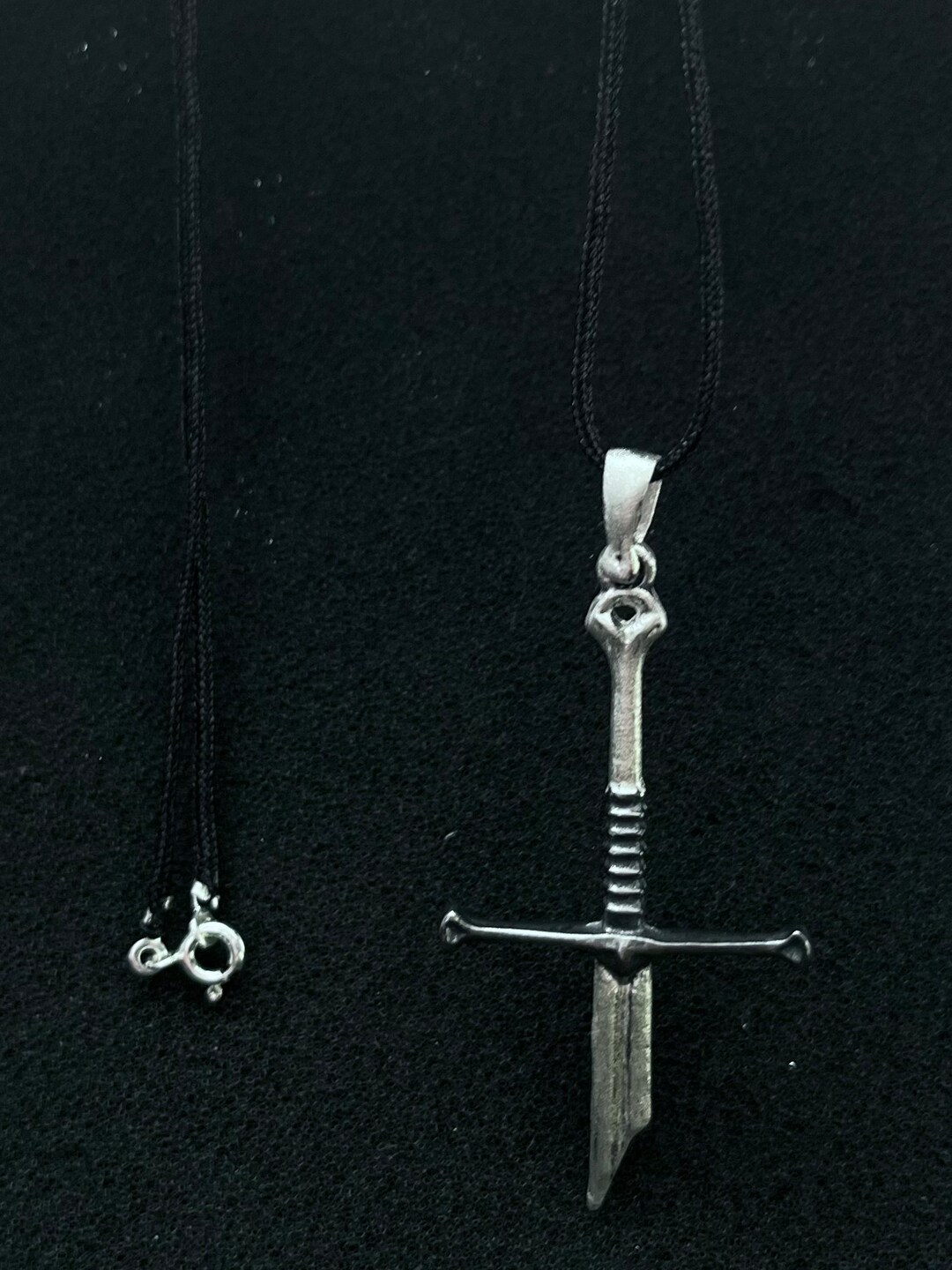 925 Silver Longsword Pendant, Medieval Knight’s Broken Longsword ...