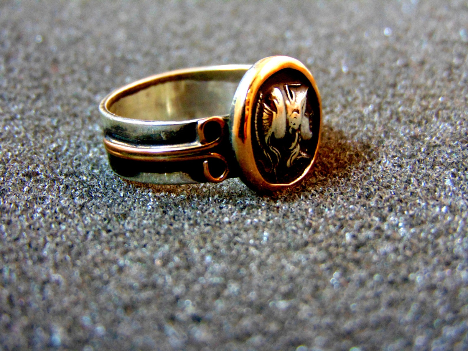 Stunning Silver and Gold Athena Ring-ancient Coin Replica - Etsy