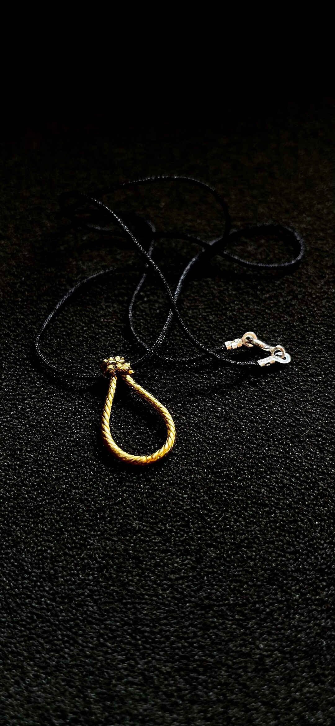 Gothic Noose Pendant, Hangman’s Noose Silver 925 Pendant, Halloween ...