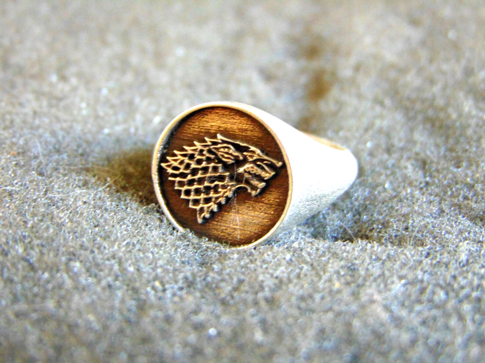Silver Signet RingHouse Stark Inspired RingSterling Silver | Etsy