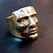 Stunning Human Face Silver Ring-sterling Silver Head Ring Polygon Face ...