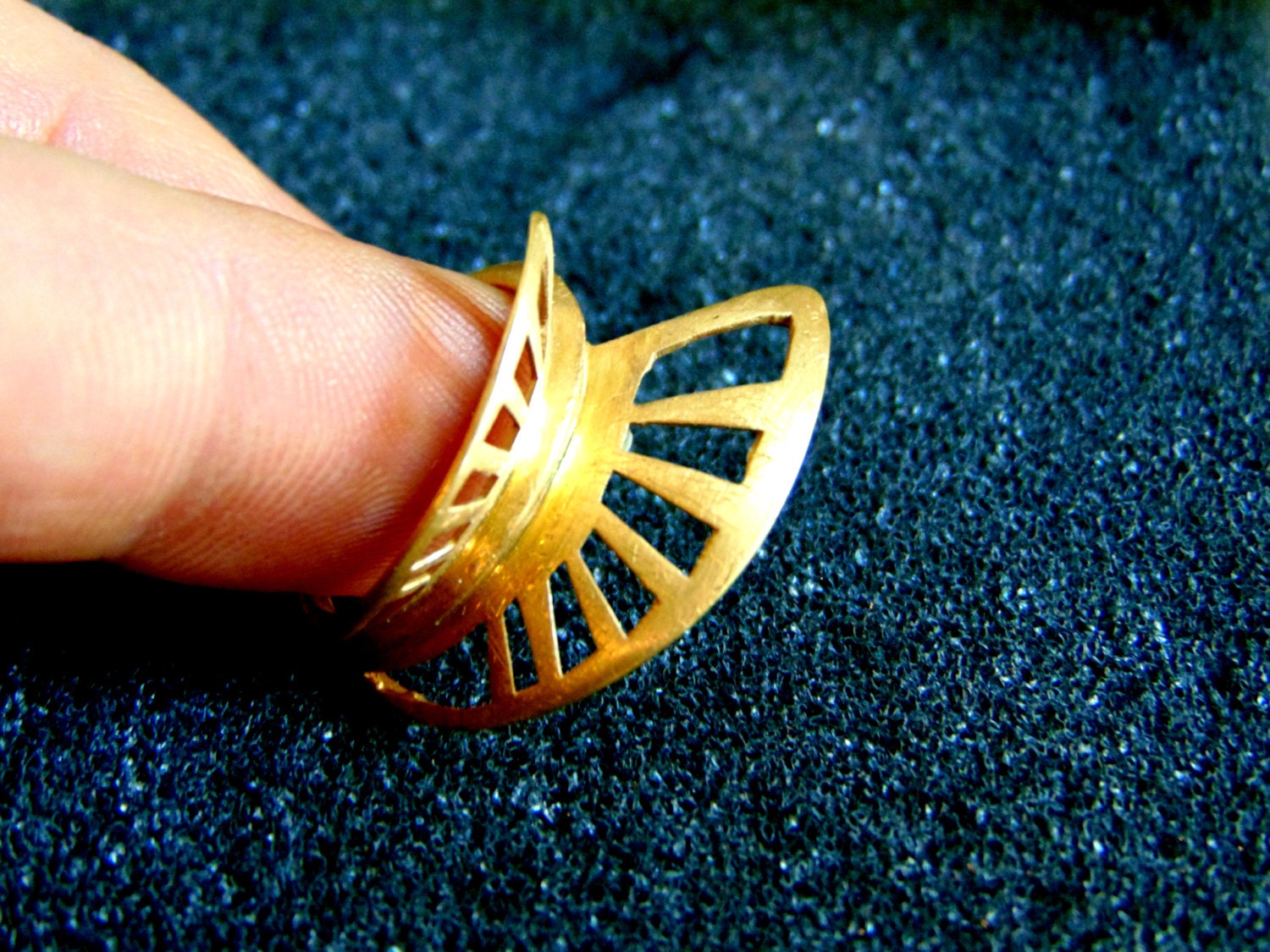 Stunning 18k Gold Minimal Women's Ring-geometric Gold - Etsy